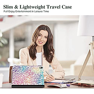 10.9 Inch iPad Air 5th Generation /iPad Air 4th Generation Case, Protective Hard Back Cover, Adjustable Smart Multi Viewing Stand, Auto Wake/Sleep, Pink CompositionBook