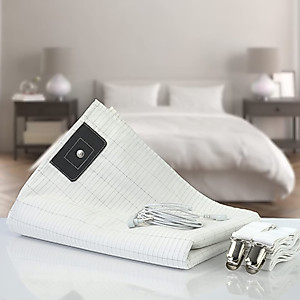 Earthing Half Sheet, Grounding Sheets for Earthing, Earthing Mat, Grounding Kit | Including Grounding Cord + 2 Suspenders | Earthing Sheet, Grounding Mat Earthing