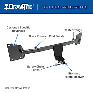 Draw-Tite 24756 Class 1 Trailer Hitch, 1.25 Inch Receiver, Black, Compatible with 2008-2010 Chevrolet HHR SS, 2006-2011 Chevrolet HHR