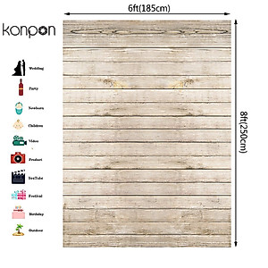 6x8ft Wood Photography Background Photo Backdrops Wooden Board Baby Shower Photo Studio Prop Photobooth Photoshoot KP-082