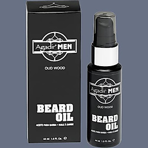 AGADIR Oud Wood Beard Oil, 1.5 Fl Oz