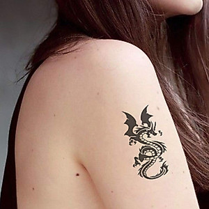 Small dragons Temporary Tattoos Stickers for kids Women Men Girls 6 Sheets, Fake dragon lovely Tattoos Paper Body Sticker Set Party Favors,waterproof and Long Lasting body tattoos by Yesallwas (Set 1)