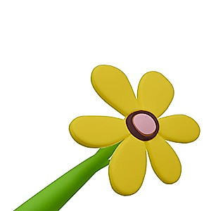 Maydahui 4PCS Flower Ballpoint Pens with Plant Pot Stand on Desk Set Blue Gel Ink Cute Creative Design Colorful for Student Party Valentine's Day