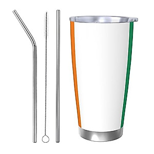 WXZYFP Car cup (single silver rim), can use a straw or drink directly, easy to use.Flag of Cote d'Ivoire