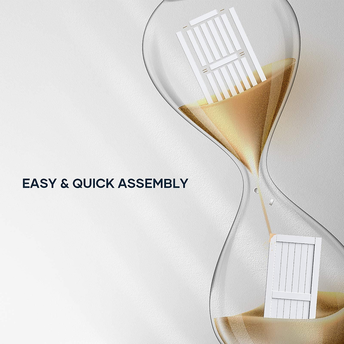 EaseLife 36in x 84in Sliding Barn Door with 6.6FT Barn Door Hardware Track Kit Included,Solid LVL Wood Slab Covered with Water-Proof & Scratch-Resistant PVC Surface,DIY Assembly,Easy Install,White