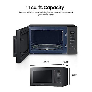 Samsung MG11T5018CC Countertop Oven with 1.1 Cu. Ft. Capacity Element Counter Top Grill Microwave, Charcoal