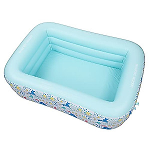 Goxowo Small Inflatable Plastic Pool Backyard Blow Up Pools for Family Mini Lounge Swimming Pool Above Ground for Garden Outdoor Party Beach (71" X 53" X 24")