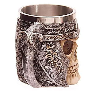 EightHD Stainless Steel Skull Mug 3D Design Cup