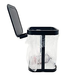Mukkuri Garbage Bag Holder for Home Kitchen Garbage Can for Car (Black)