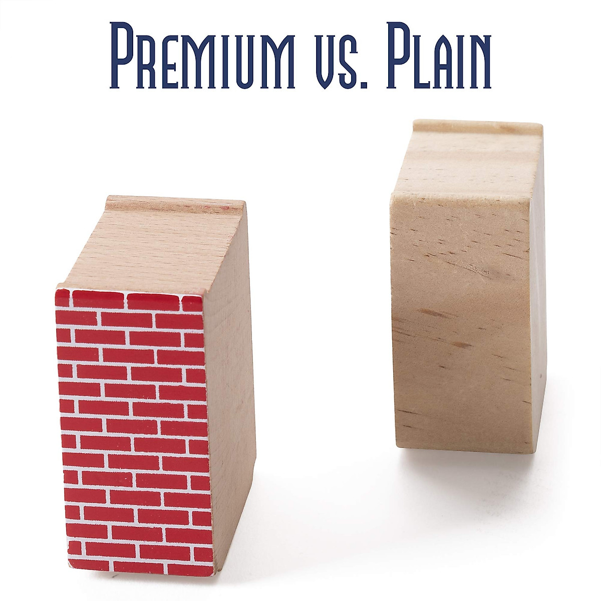 CCC Wooden Train Red Brick Risers 8 Pack Accessory Set - Compatible with Most Wooden Train Sets!