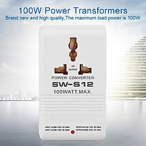 110V/120V to 220V/240V Voltage Converter, ABS CN Standard Plug Step-Up&Down Voltage Converter Transformer (CN Standard Plug)