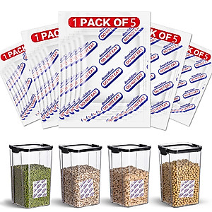 200CC (100Packets) Oxygen Absorbers (20 Individual packs of 5 Packet, Total 100 Packets) Works in Mason jars, Mylar Bags and Vacuum Bags, Oxygen Absorbers for Food Storage