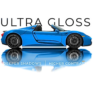 VViViD+ Ultra Gloss Smurf Blue Vinyl Car Wrap Premium Paint Replacement Film Roll with Nano Air Release Technology, Stretchable Protective Cap Liner, Self Adhesive, Indoor Outdoor (1ft x 5ft)