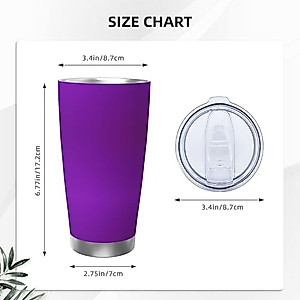 WXZYFP Car cup (single silver rim), can use a straw or drink directly, easy to use.Solid color dark purple