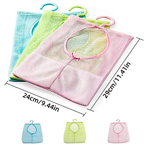 Multipurpose Clothespin Bag with Hanger, Durable Reusable Portable Hanging Storage, Socks Underwear Storage for Bathroom Wardrobe Laundry Clothesline Outdoor (Blue)