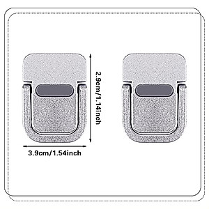 Abeillo 2PCS Portable Keyboard Riser, Self-Adhesive Mini Laptop Stand Invisible Computer Keyboard Stand for Desk, Laptop Feet Compatible with MacBook Pro/Air, Lenovo, Surface (Silver)