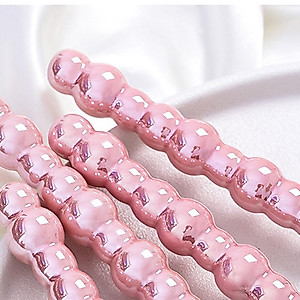 2Pcs Pearl Flatware Set, Creative Stainless Steel Flatware Pearl Ceramic Handle Silverware Tableware for Kitchen Hotel Home Steak Knife Dessert Spoon Dishwasher