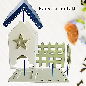 ECOGREDA Tea Bag Organizer for Tea Box, Fun Housewarming Gift,Wooden Tea Bag Holder with Garden, Tea Storage for Tea Bags, Sugar, Sweeteners and Small Items