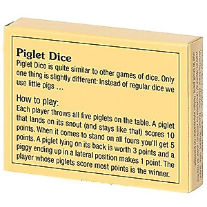 Chess and games shop Muba Piglet dice - Roll Your Pigs - Throw The Pigs - Simple Funny Mini Game - Family, Party Board Game
