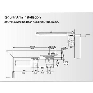 LYNN HARDWARE Extra Heavy Duty Commercial Door Closer, DC9016 Automatic Door Closer, Surface-Mounted Auto Door Closer, Size 1-6 Commercial Door Closer Heavy Duty for Heavy Traffic Areas, Aluminum