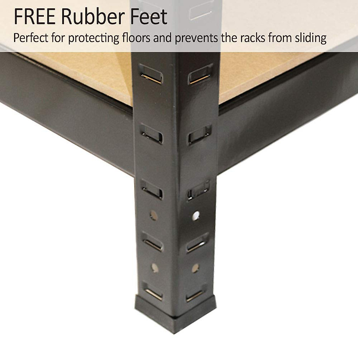 Height Adjustable 4-Shelf Shelving Unit Storage Rack Utility Rack Garage Shelves Display Rack Steel Boltless Rivet Rack, 64" H x 31" W x 16" D, Black