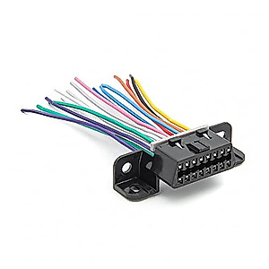 eMoto Solution Universal 16 Pin J1962F OBD2 Female to Male DIY Fixed Harness Adapter Connector Plug Dash Port Cable, 003001005, Full 15x10x2cm Colorful Cables