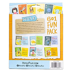 Hoyle 6 in 1 Kids Playing Cards Multi Game Pack, 6 Fun Games in 1 (Ages 3+)