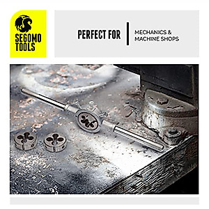 Segomo Tools 110 Piece Hardened Alloy Steel SAE Tap And Die Threading Tool Set With Storage Case | SAE Tap and Die Set | Rethreading Kit | Tap Set | Tap and Die Kit - TD110SAE
