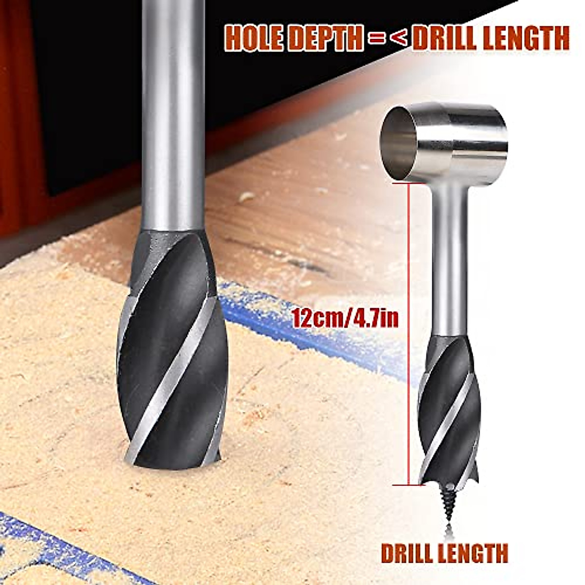 Bushcraft Hand Auger Wrench, Hand Auger for Bushcraft Backpack and Camping, Manual Auger Outdoor Wood Peg and Hole Maker Bushcraft Gear Bushcrafting Tools (Leather Case Brown)