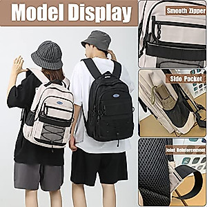 SAISEA Versatile Waterproof Backpack for Men,Women & Teens - Lightweight Travel Rucksack with Laptop Pocket - Causal Bookbag Computer Bag for College,Sports,Gym & Hiking-Stylish and Functional,Black