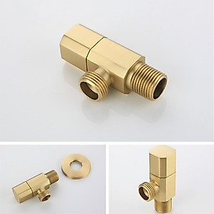 NBAAYIK Handheld Bidet Sprayer for Toilet Brushed Gold Bidet Sprayer for Toilet from Sink Handheld Bidet Sprayer Kit Pressurized Flush All Copper,Brushed Gold 4 (Brushed Gold 1)