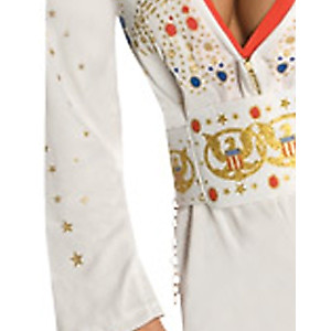 Secret Wishes womens Women's Elvis Costume Jumpsuit Party Supplies, As Shown, Small US