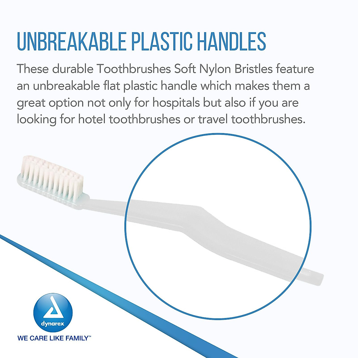 Dynarex 4861 Toothbrushes, Adult 30 Tuft, Pack of 144