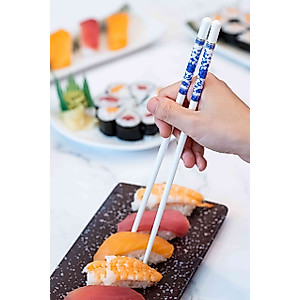 Souped Up Recipes Buy It for Life Chopsticks - Blue Peony Design
