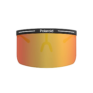 Polaroid Sunglasses PLD 7038/S Polarized Special Shape Sunglasses, Black Red Gold, 99mm, 1mm