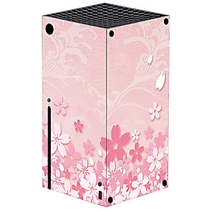 PlayVital Cherry Blossoms Petals Custom Vinyl Skins for Xbox Series X, Wrap Decal Cover Stickers for Xbox Series X Console Controller