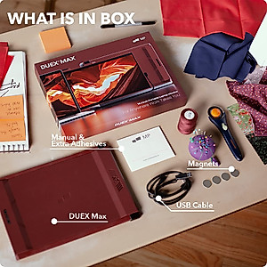 New Mobile Pixels 2022 Duex Max Portable Monitor, 14.1" FHD 1080P IPS Monitor, USB A/USB C Plug and Play Auto Rotated Laptop Monitor, Windows/Mac/Android/Switch Compatible (Rio Rouge) (Renewed)