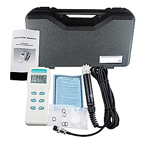 Gain Express Dissolved Oxygen Meter with Electrode Portable DO Meter Water Quality Tester with Large LCD Display ATC 99 Memory Function
