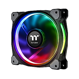 Thermaltake CL-F054-PL12SW-A Riing Plus 12 LED RGB Radiator Fan - Black (Pack of 5)