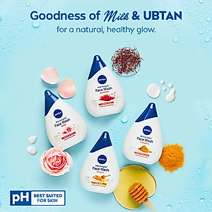 NIVEA Face Wash, Milk Delights Caring Rosewater(Sensitive Skin), 100ml