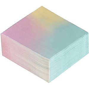BLUE PANDA Paper Napkins for Rainbow Birthday Party (6.5 x 6.5 Inches, 150 Pack)