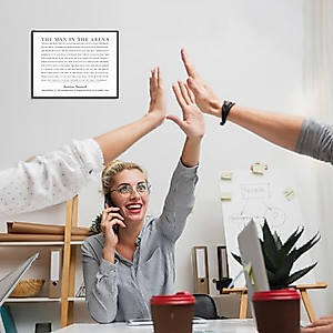 The Man in the Arena - Inspirational quotes Wall Art, Wall Decor Print With T. Roosevelt Quotes Is A Perfect Home Wall Decor For Living Room, Office, or Classroom Wall Décor. Unframed-14 x 11"