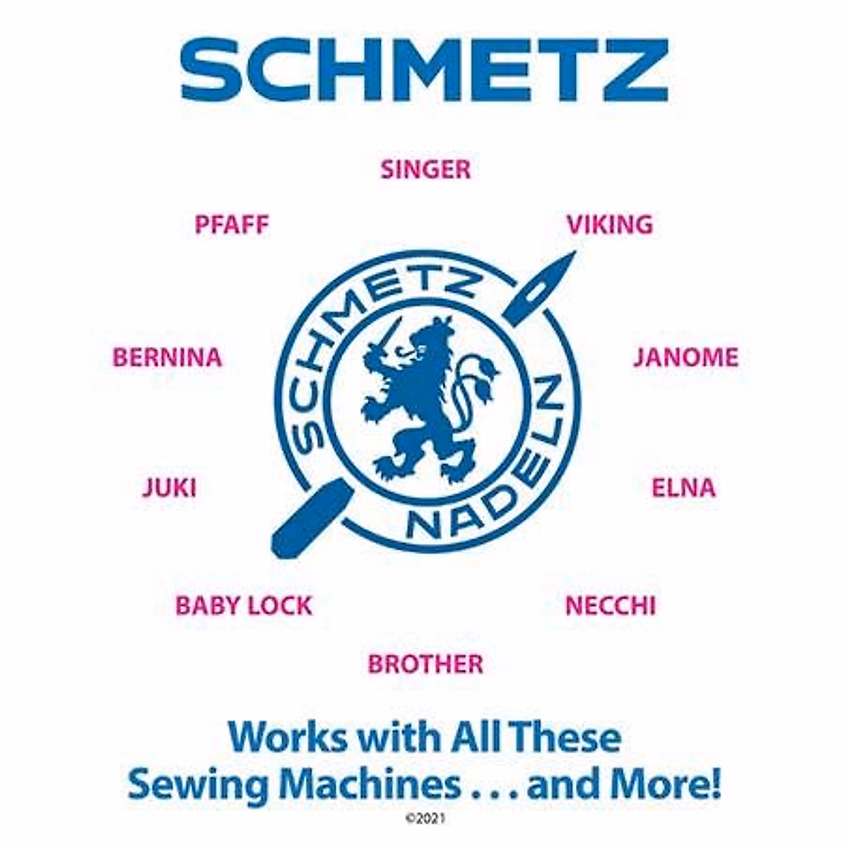 SCHMETZ Universal (130/705 H) Household Sewing Machine Needles - Size 90/14-3 Cards - 30 Needles