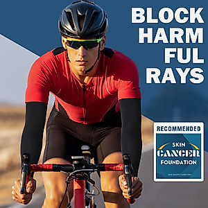 BMHOLU UV Sun Protection Compression Arm Sleeves for Men & Women,Cooling Athletic Sports Sleeve for Football, Golf,Volleyball