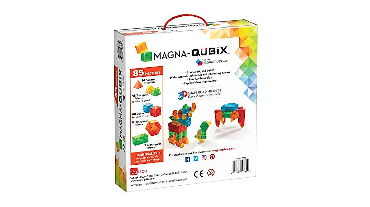 MAGNA-QUBIX 85-Piece Magnetic Set - Fun STEAM Learning