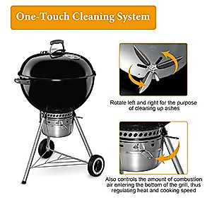 Charcoal Basket Briquet Holders/Ash Catcher and One-Touch Cleaning System Accessories for 22-1/2" Weber Kettle Grill,Replacement Parts for Weber Charcoal, Master Touch Series Grills,Stainless Steel