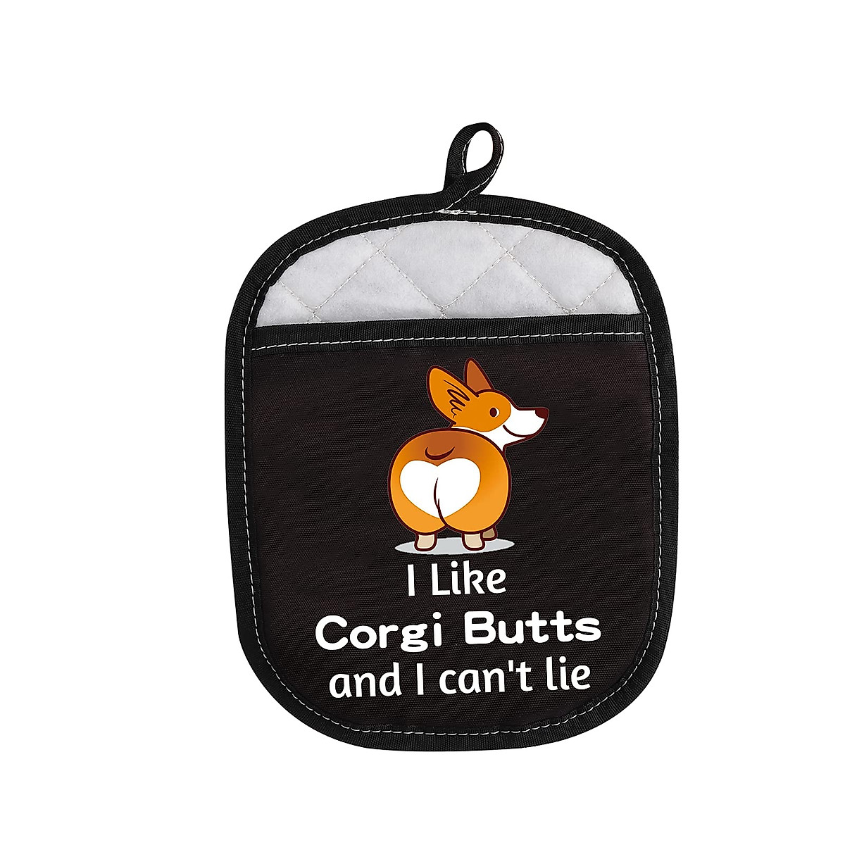 Corgi Pocket Pot Holder Corgi Dog Hot Pad Oven Mitt Corgi Lover Owner Gift I Like Corgi Butts and I Can't Lie Potholder (Corgi Butts Potholder)