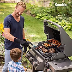 Sondiko Butane Torch, Dual Adjustable Flame Size Butane Torch Lighter, Mini Blow Torch, Refillable Blow Torch with Continuous Flame Lock for Creme Brulee, Cooking (Butane Gas Is Not Included)