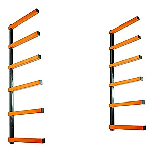 KASTFORCE KF1006 Lumber Storage Rack 6-Level System 110 lbs (50kg) per Level with Durable Sheet Metal Screws, Wood Rack, Workshop Rack