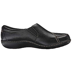 Clarks Women's Ashland Lane Q Slip-On Loafer, Black, 10 M US